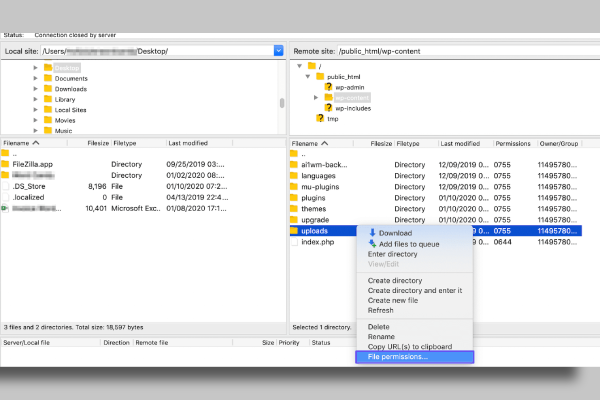 نحوه از بین بردن خطای Failed to write file to disk در وردپرس - وبلاگ ژاکت